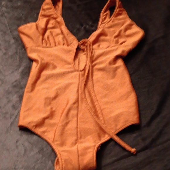Shauna Nicole Smith | Swim | Rust Color One Piece Cut Out Bathing Suit ...